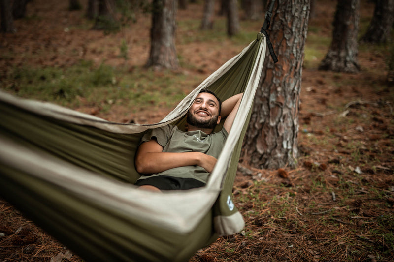 Olive Green - Recycled Hammock with Straps | Made From 100% Recycled ...